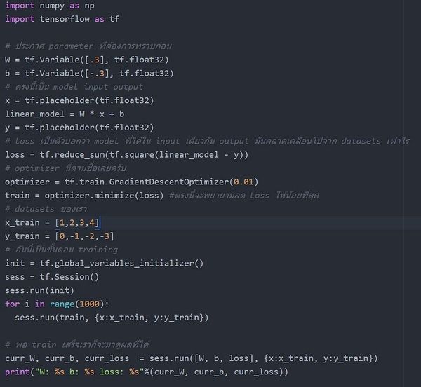 ลองใช้ Tensorflow ทำ Linear Regression